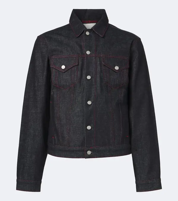 Acne Studios Re-edition Logo Denim Jacket - Blue