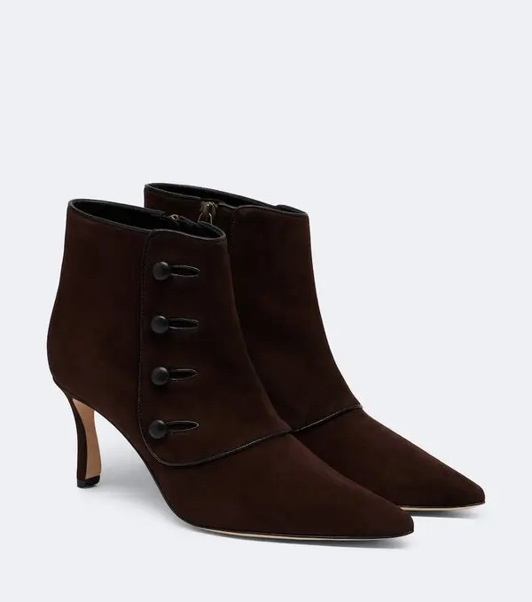 Manolo Blahnik Vivés Suede Ankle Boots