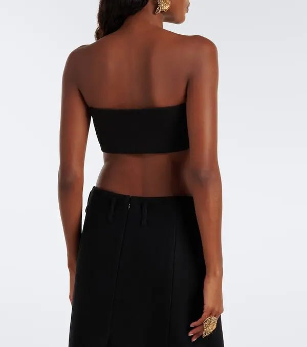 Dries Van Noten Embroidered Cotton Bandeau Top