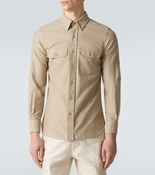 TOM FORD Cotton Moleskin Shirt