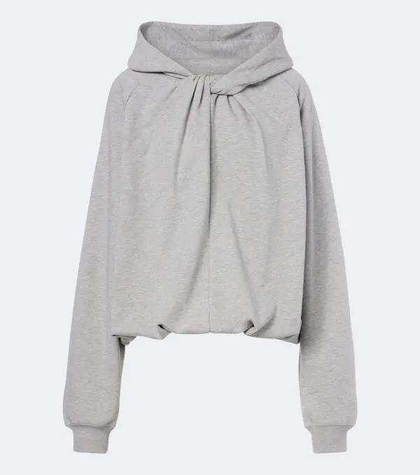 Dries Van Noten Draped Cotton Jersey Hoodie