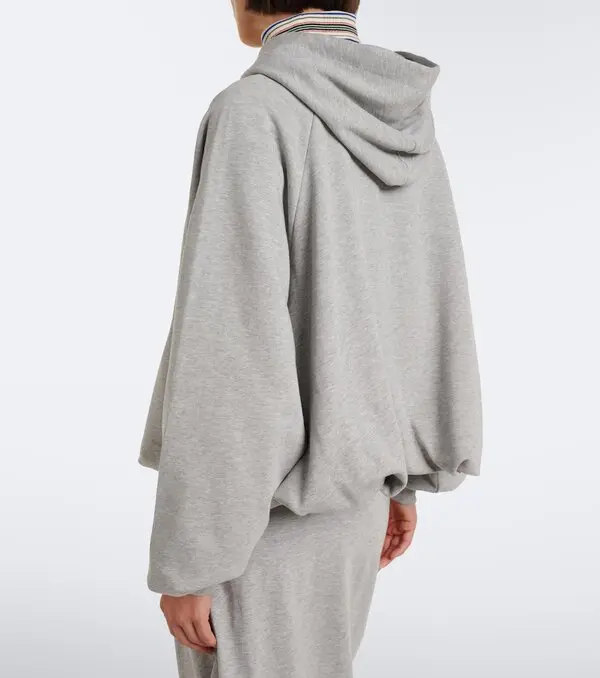 Dries Van Noten Draped Cotton Jersey Hoodie