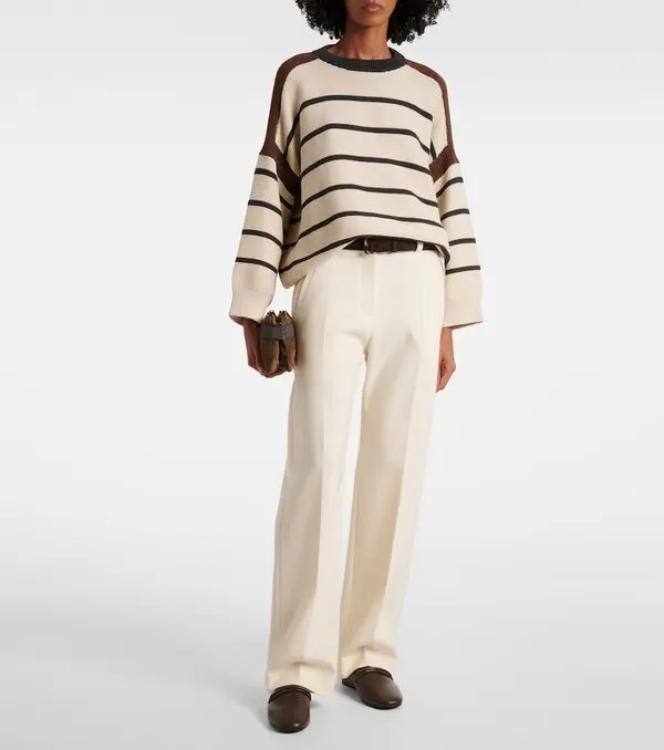 Brunello Cucinelli High-rise Wide-leg Pants