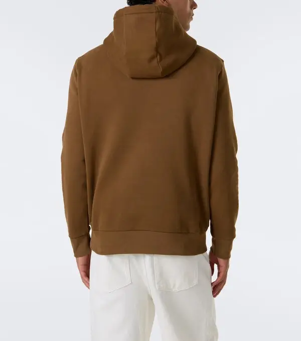 Moncler Printed Fleece And Cotton Hoodie
