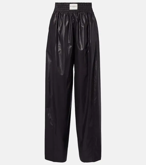 Givenchy Logo Wide-leg Pants - Black