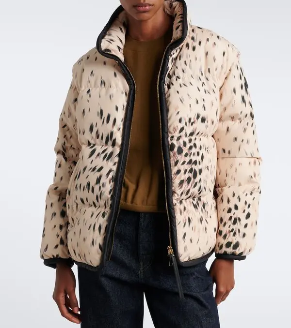 Moncler Printed Technical Down Jacket