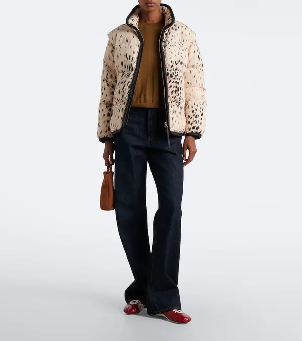 Moncler Printed Technical Down Jacket