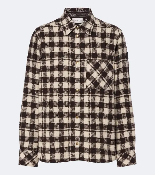 Moncler Checked Wool-blend Overshirt