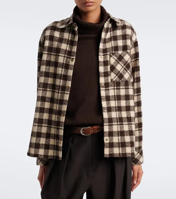 Moncler Checked Wool-blend Overshirt