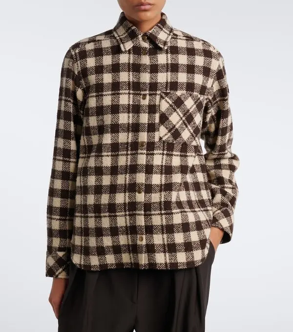 Moncler Checked Wool-blend Overshirt