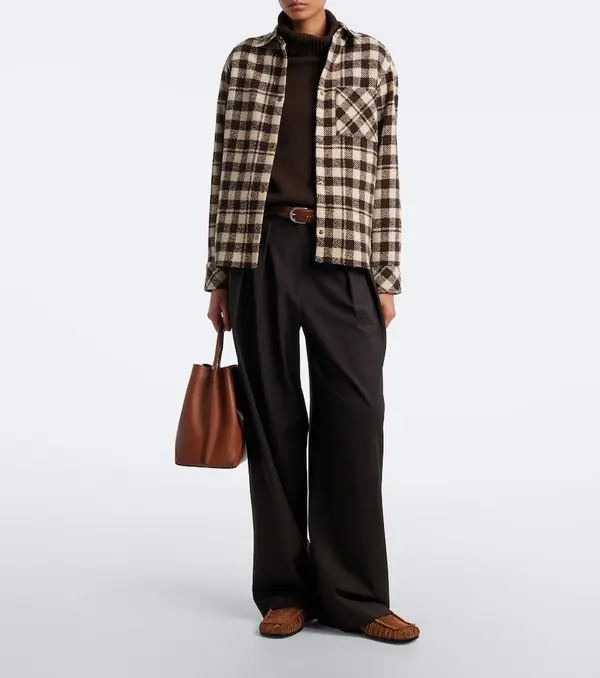 Moncler Checked Wool-blend Overshirt