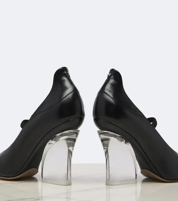 Fendi Leather Wedge Pumps