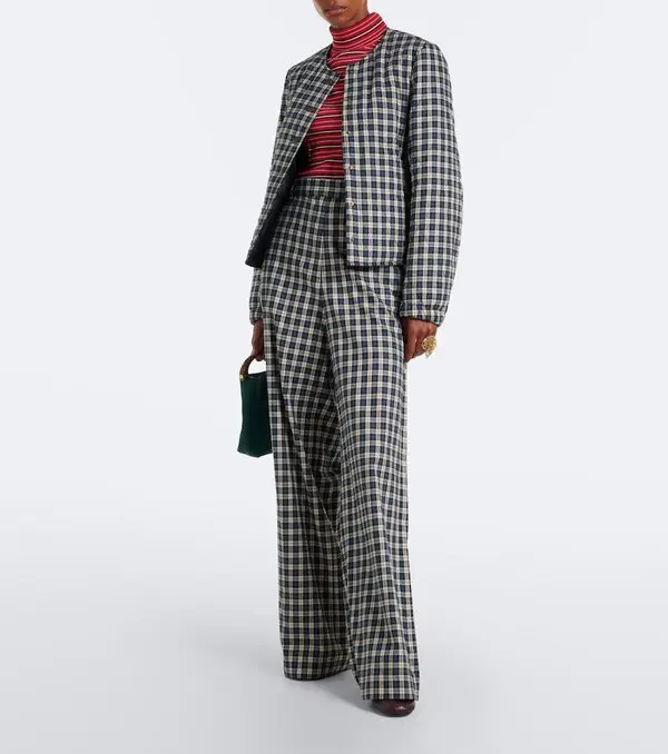 Dries Van Noten Checked Quilted Cotton-blend Jacket