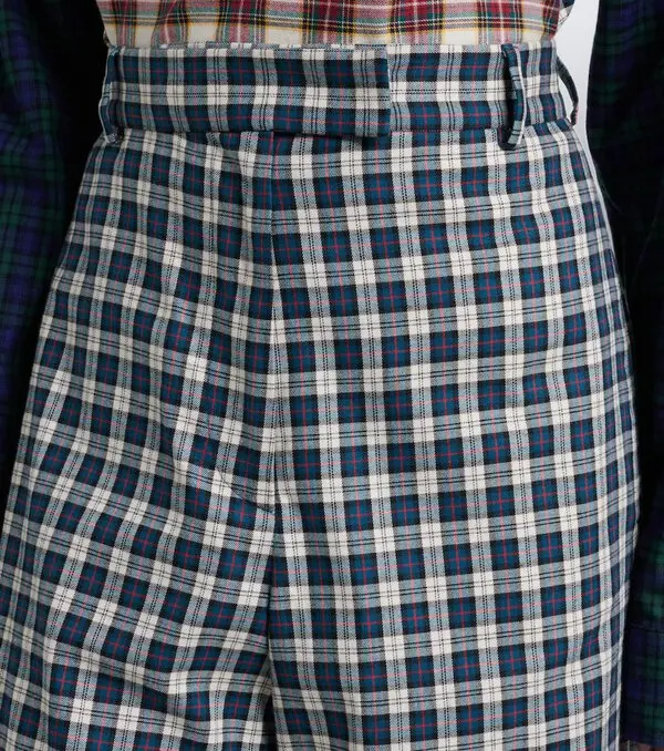 Dries Van Noten Checked Cotton Flannel Wide-leg Pants