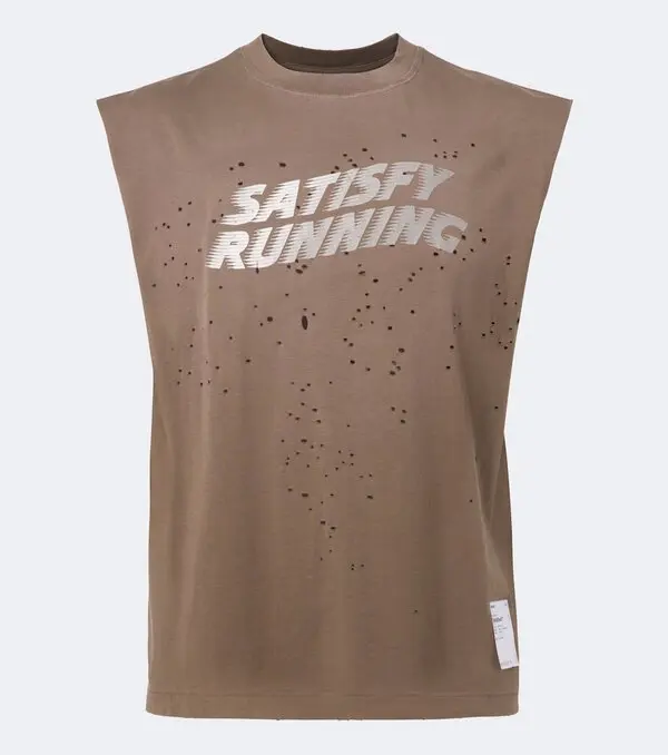 Satisfy Mothtech™ Printed Cotton Tank Top - Brown