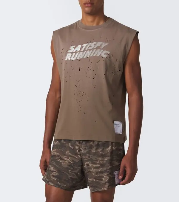 Satisfy Mothtech™ Printed Cotton Tank Top - Brown