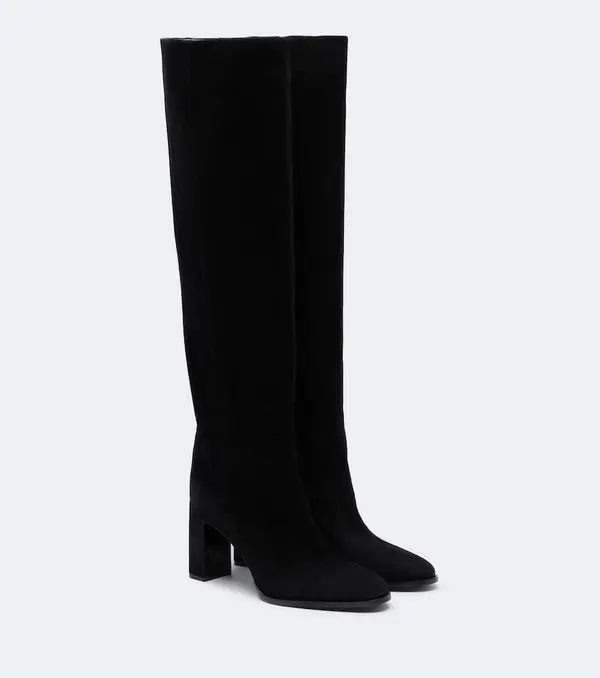 JIMMY CHOO Caly Suede Over-the-knee Boots - Black