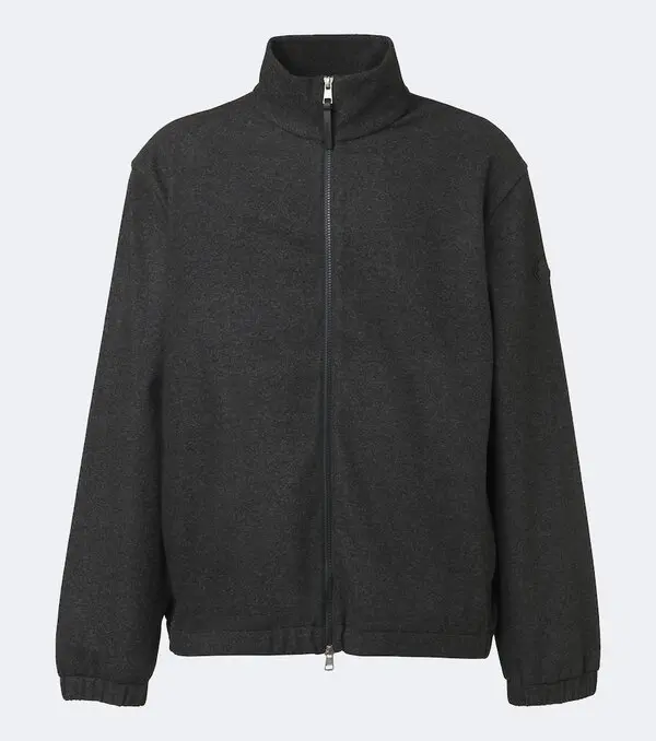 Moncler Leather-trimmed Bomber Jacket