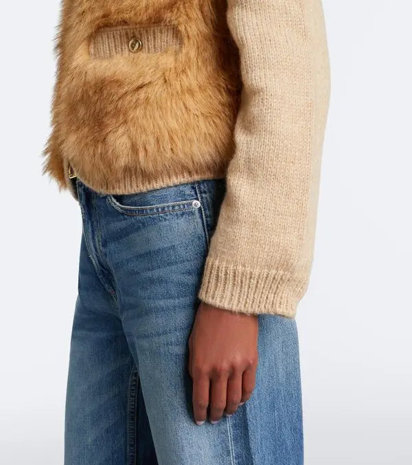 Moncler Alpaca And Wool-blend Down-paneled Cardigan
