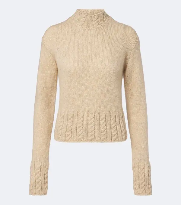 Moncler Alpaca And Wool-blend Sweater - Beige