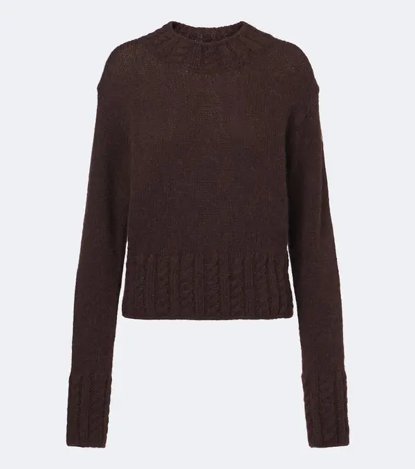 Moncler Alpaca And Wool-blend Sweater - Brown
