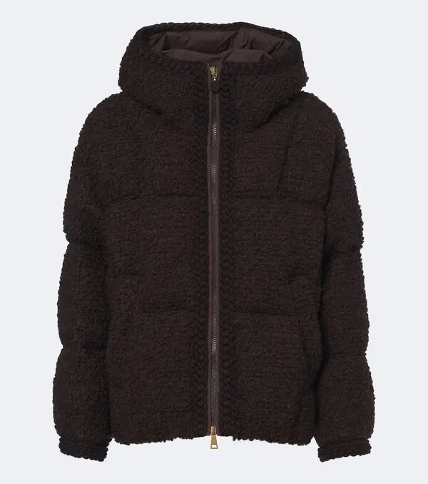 Moncler Cristallin Wool-blend Teddy Down Jacket