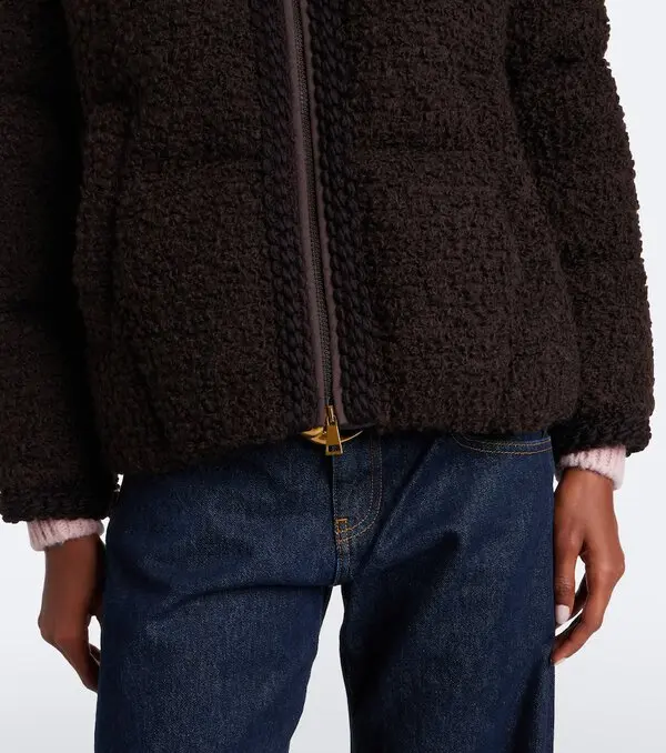 Moncler Cristallin Wool-blend Teddy Down Jacket