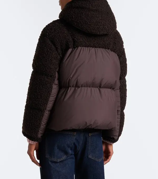 Moncler Cristallin Wool-blend Teddy Down Jacket