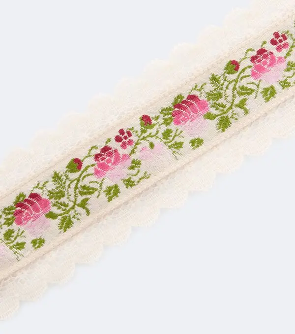 Chloé Lace-trimmed Floral Choker