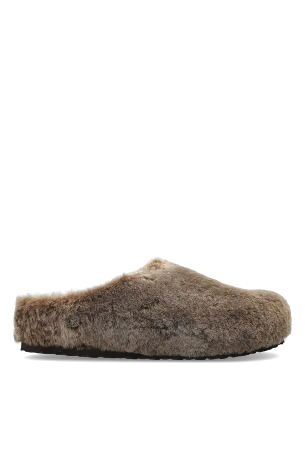 BIRKENSTOCK Amsterdam Wrapped Shearling Os’ Slides - Brown