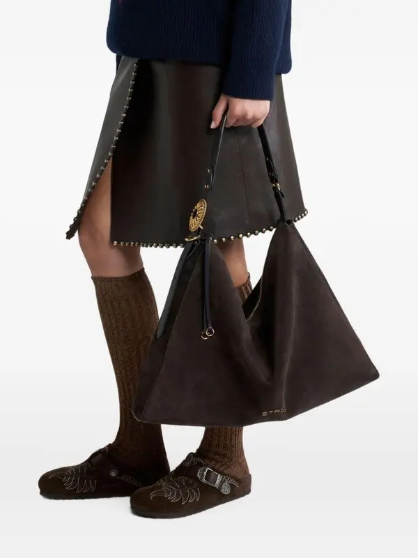 Etro Large Leather Hobo Bag