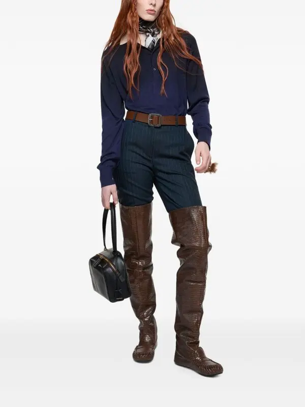 Acne Studios Silk Layered Polo Shirt
