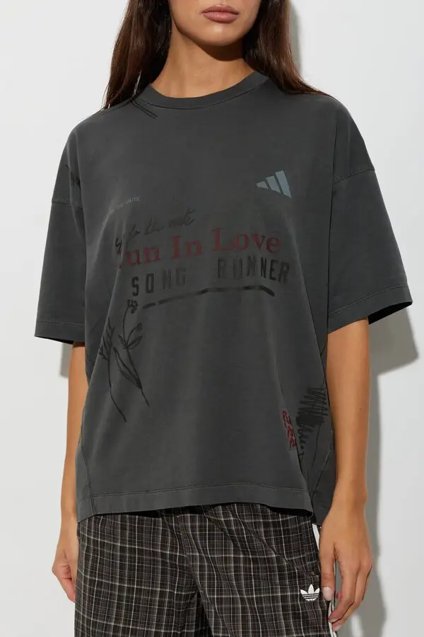 Adidas T-shirt With Logo - Grey