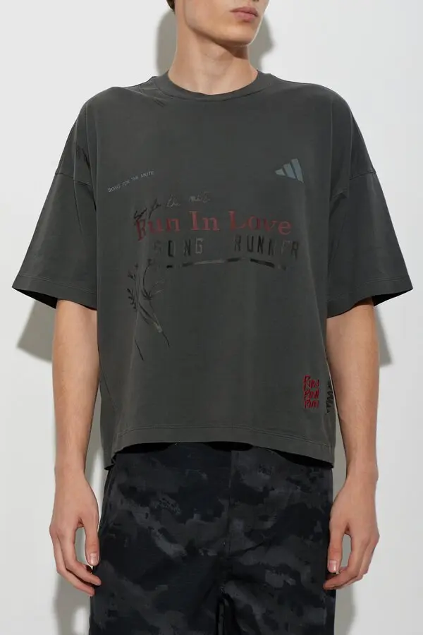 Adidas T-shirt With Logo - Grey