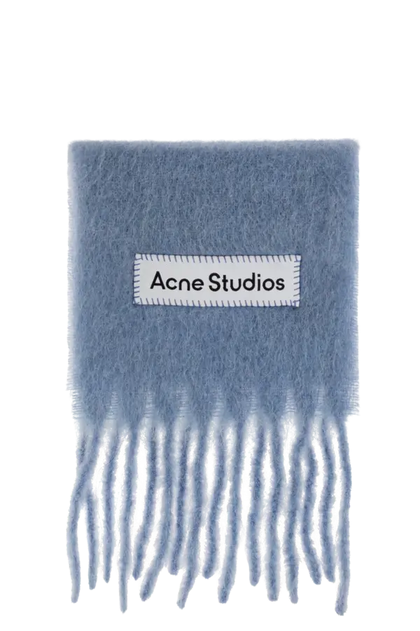 Acne Studios Scarf With Fringes - Blue