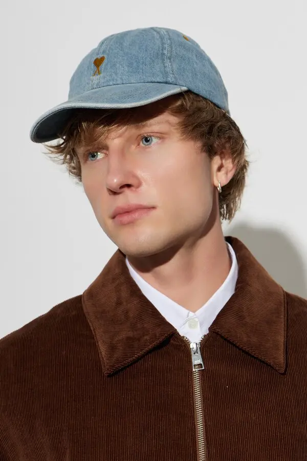 AMI Paris Denim Baseball Cap