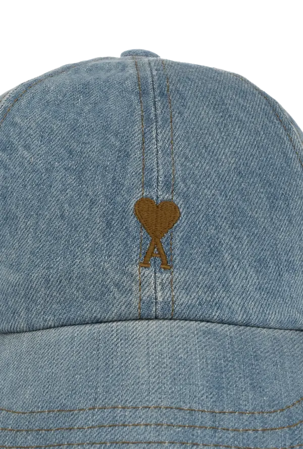 AMI Paris Denim Baseball Cap
