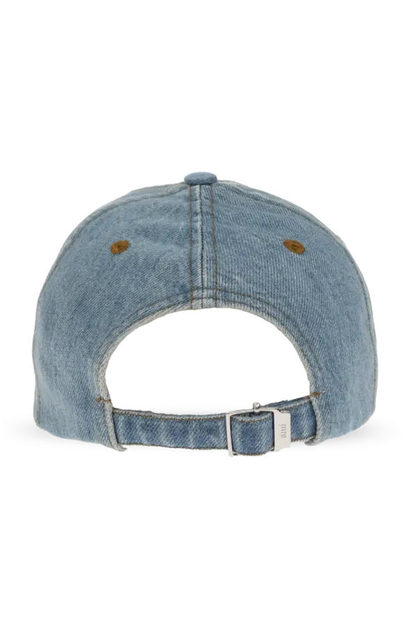 AMI Paris Denim Baseball Cap - Blue