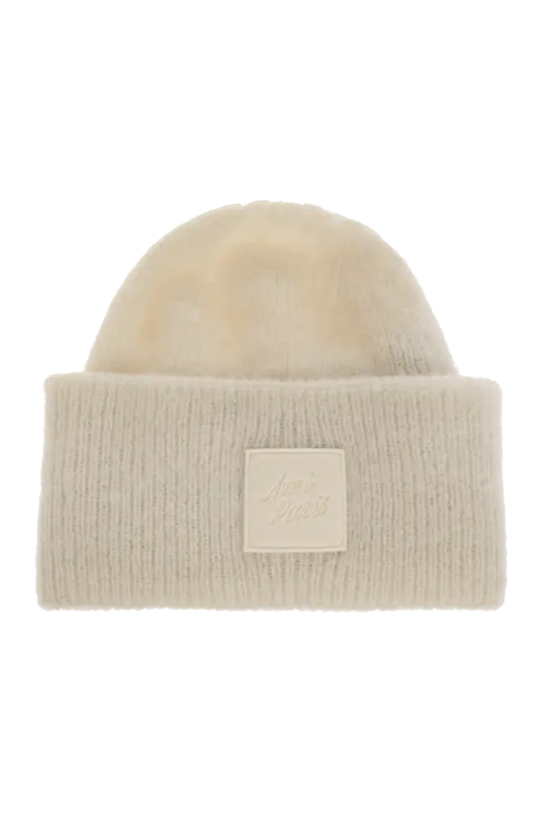 AMI Paris Cap With Logo Patch - Cream