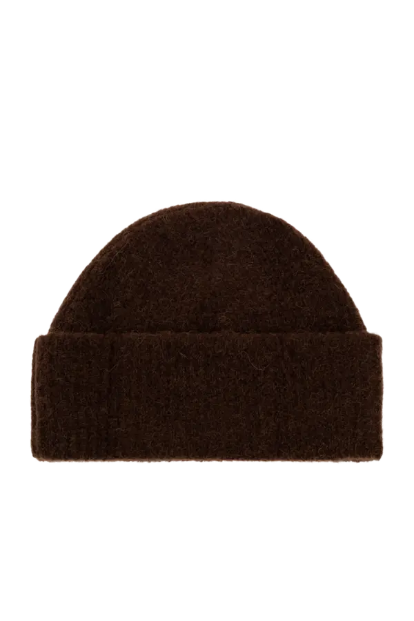 AMI Paris Cap With Embroidered Logo - Brown
