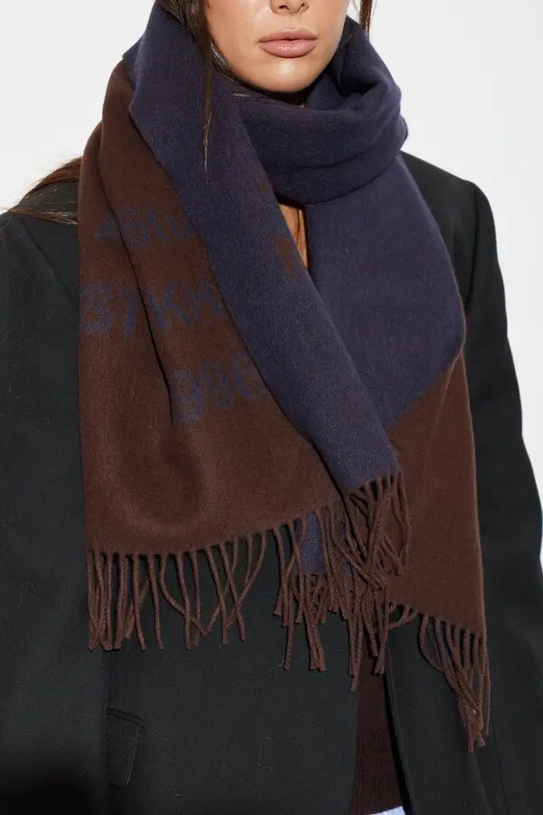 Acne Studios Wool Scarf With Fringes