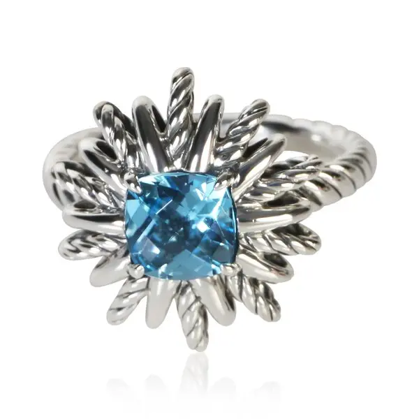 David Yurman Sterling Silver Topaz Starburst Ring