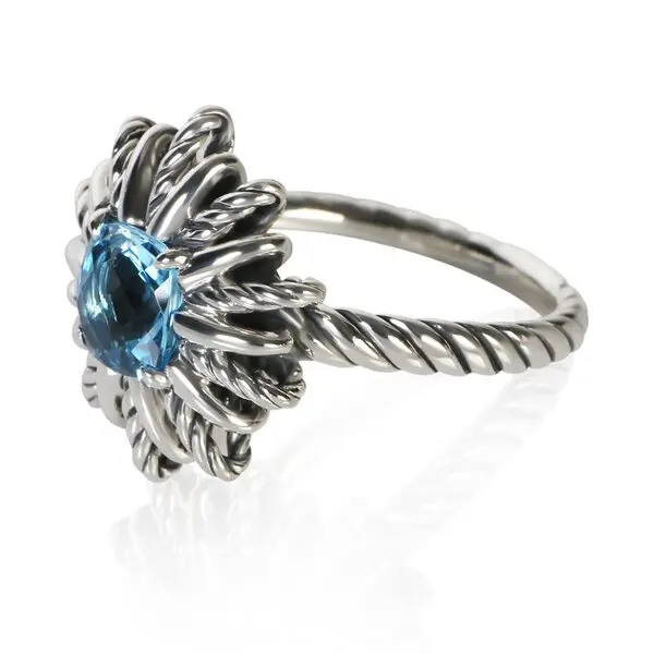 David Yurman Sterling Silver Topaz Starburst Ring