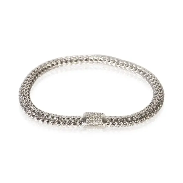 John Hardy Sterling Silver Diamond Icon Bracelet