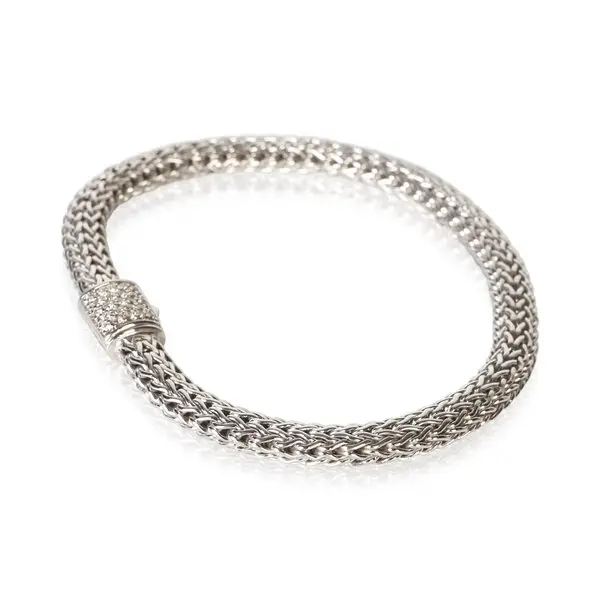 John Hardy Sterling Silver Diamond Icon Bracelet