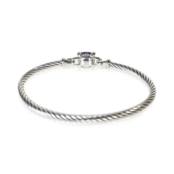 David Yurman Sterling Silver Amethyst And Diamond Chatelaine Bracelet
