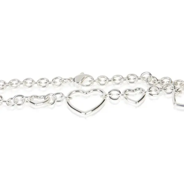 Tiffany & Co. Sterling Silver Open Heart Link Necklace
