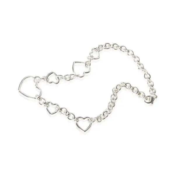 Tiffany & Co. Sterling Silver Open Heart Link Necklace