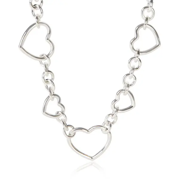 Tiffany & Co. Sterling Silver Open Heart Link Necklace - Sterling_silver