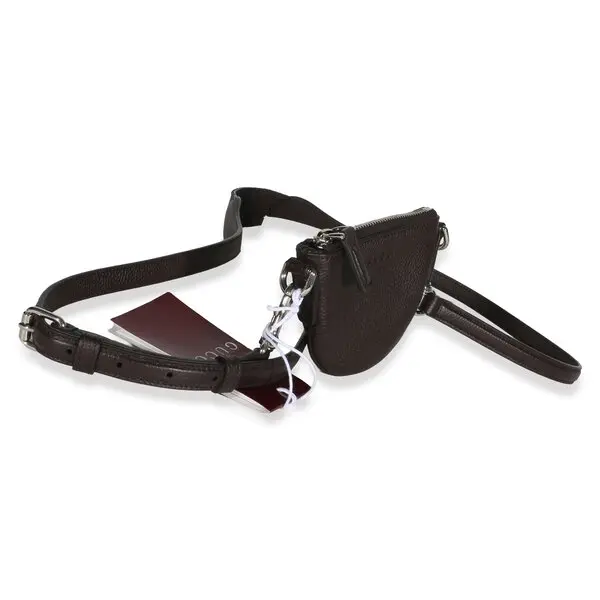 Gucci Pebbled Calfskin B Shoulder Pouch - Brown